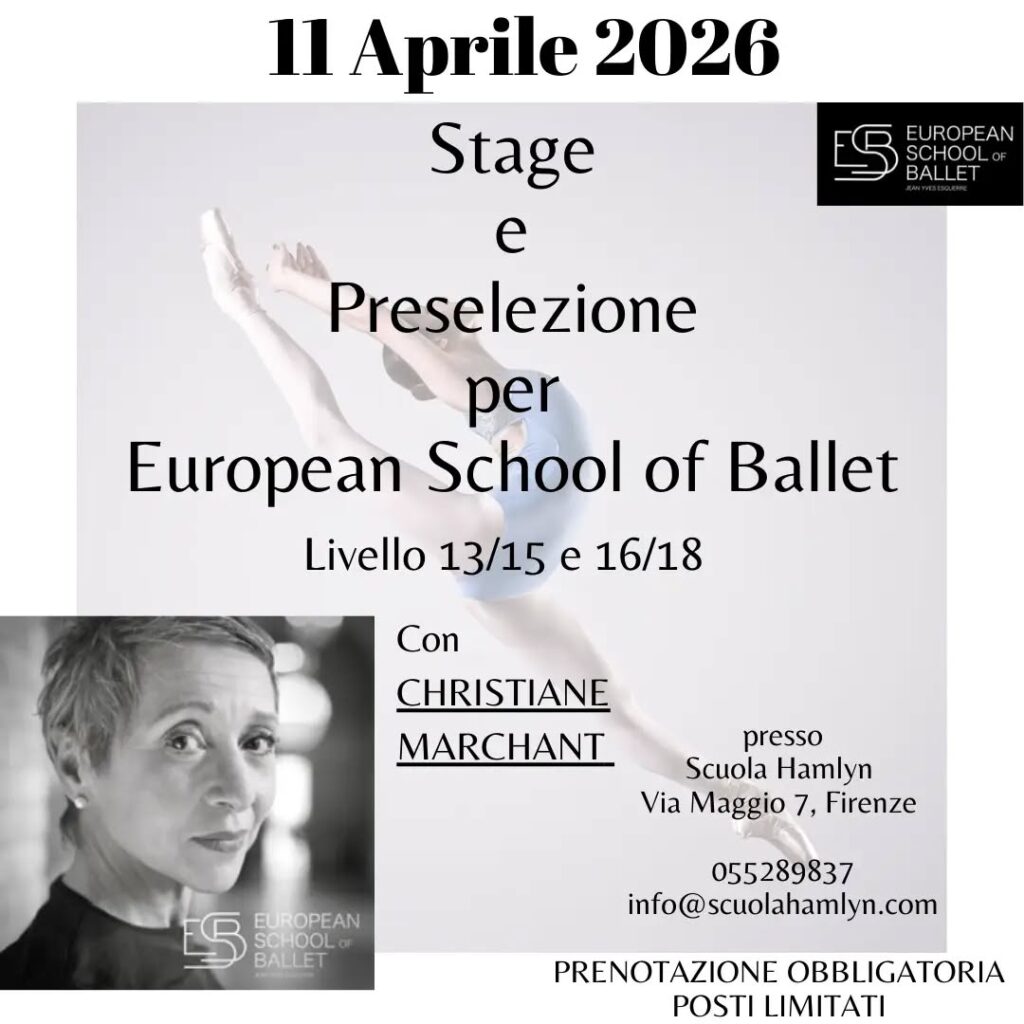 11 Aprile 2026 Stage e preselezione per European School of Ballet ...